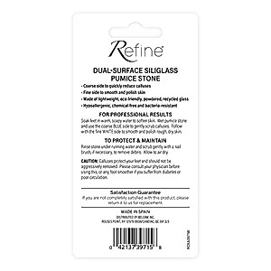 REFINE - Spain - Dual-Surface Siliglass Pumice Stone Foot Smoother Pedicure Callus Tool