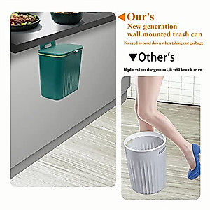 Ronnaquetta 2.4 Gallon Trash Can with Lid and 225 Count 4 Gallon Drawstring Garbage Bags Garbage Can Kitchen Compost Bin Kitchen Garbage Bin Kitchen Composting Bin Kitchen Trash Bin Food Waste Bin