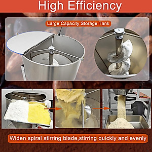 HayWHNKN Dry Powder Mixer Blender Feed Mixing Machine 165lbs Dry&Wet Powder Mixer Particle Granule Blender Stainless Steel 110V 3KW