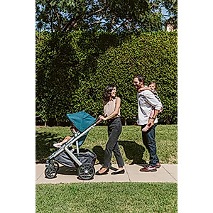 UPPAbaby Vista V2 Stroller - Jake (Black/Carbon/Black Leather) + Piggyback for Vista & Vista V2