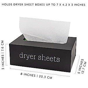 AuldHome Farmhouse Dryer Sheet Dispenser (Black); Countertop Enamelware Fabric Softener Sheet Holder for Laundry Room