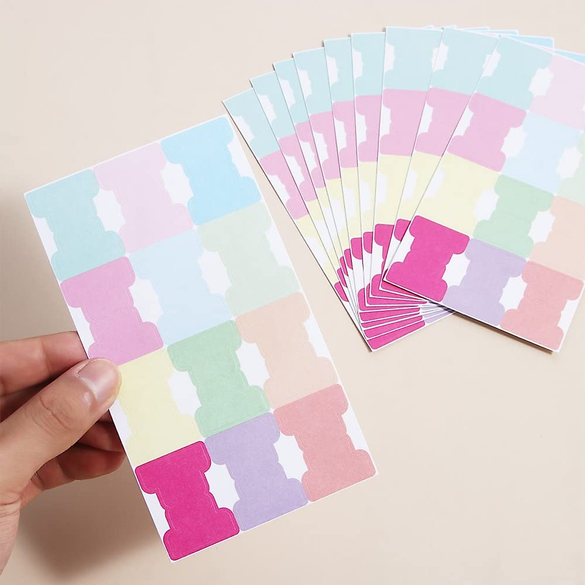 Index Label Sticker Writable 10sheet/120pcs Self-Adhesive Paper Tabs Notebook Repositionable Planner File Tabs Book Pages Markers