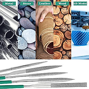Millousong Hand File Set,Diamond Needle Files 6.3' /10 Shapes for Metal,Plastic,Wood,3D Printer Basic Suite for home and office with box