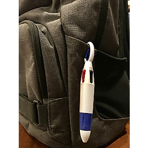 Funiverse 20 Bulk Multi-Colored Ink Shuttle Pen with Carabiner Clip Assortment