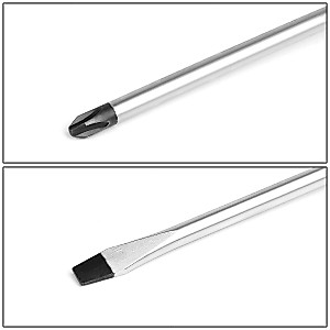 DNA Motoring TOOLS-00079 10 PCs Chromoly Steel Non-Slip Handle Grip Flat/Cross Screwdriver Set Tool Set