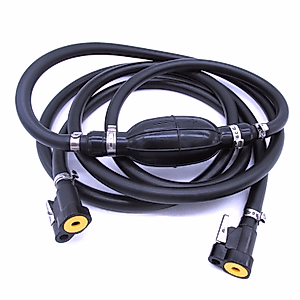 Boat Engine 0766489 766489 5008609 Fuel Line Assembly with Hose & Bulb for Johnson Evinrude OMC Outboard, Length 8ft/2.44m, Inner 5/16in/8mm, fits Sierra 18-8009S-1 18-8009S 18-8009EP-2 18-8009EP-1