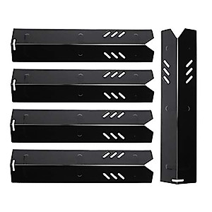 Rejekar Replacement Part for Uniflame GBC1059WB, Backyard BY13-101-001-13, DynaGlo, Better Home&Garden Grill, 15 inch Porcelain Steel Heat Plate Shield Tent Flame Tamer Burner Cover, 5-Pack