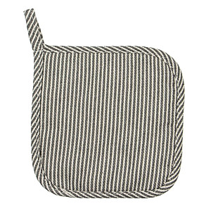 Cotton Oven Mitts and Pot Holders Set, Kitchen Quilted Oven Gloves, Hot Pan Mat Pads Set for Cooking Grilling Barbeque Baking Heat Resistant Set of 3 (3, Grey Stripes)