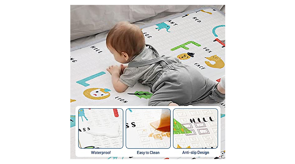 Extra Large Baby Play Mat - Waterproof & Reversible
