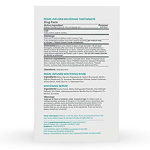 LUSTER PREMIUM WHITE Pearl Infused Pro Light Teeth Whitening System - Fast Whitening Kit with Light, Serum, Rinse, Toothpaste - 4Piece kit