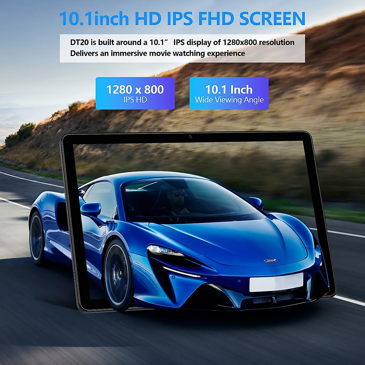 Hot Pepper Android Tablet 10 inch,Android 12 Tablet,6GB RAM 128GB ROM Tablet with 5MP+13MP Dual Camera,1280x800 HD Touch Screen,6580mAh,Octa-Core Tablet for Working,Split Screen Support