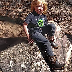 8 Fans Kids Neoprene Boots,Waterproof Neoprene Hunting & Fishing Camo Muck Mud Boots for Toddlers Boys & Girls Size 3