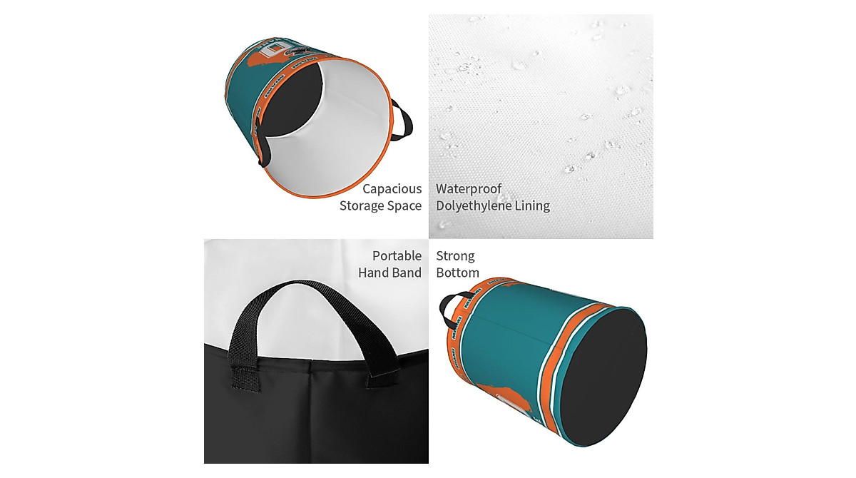 Custom Miami Football Style Laundry Hamper - Personalize Now
