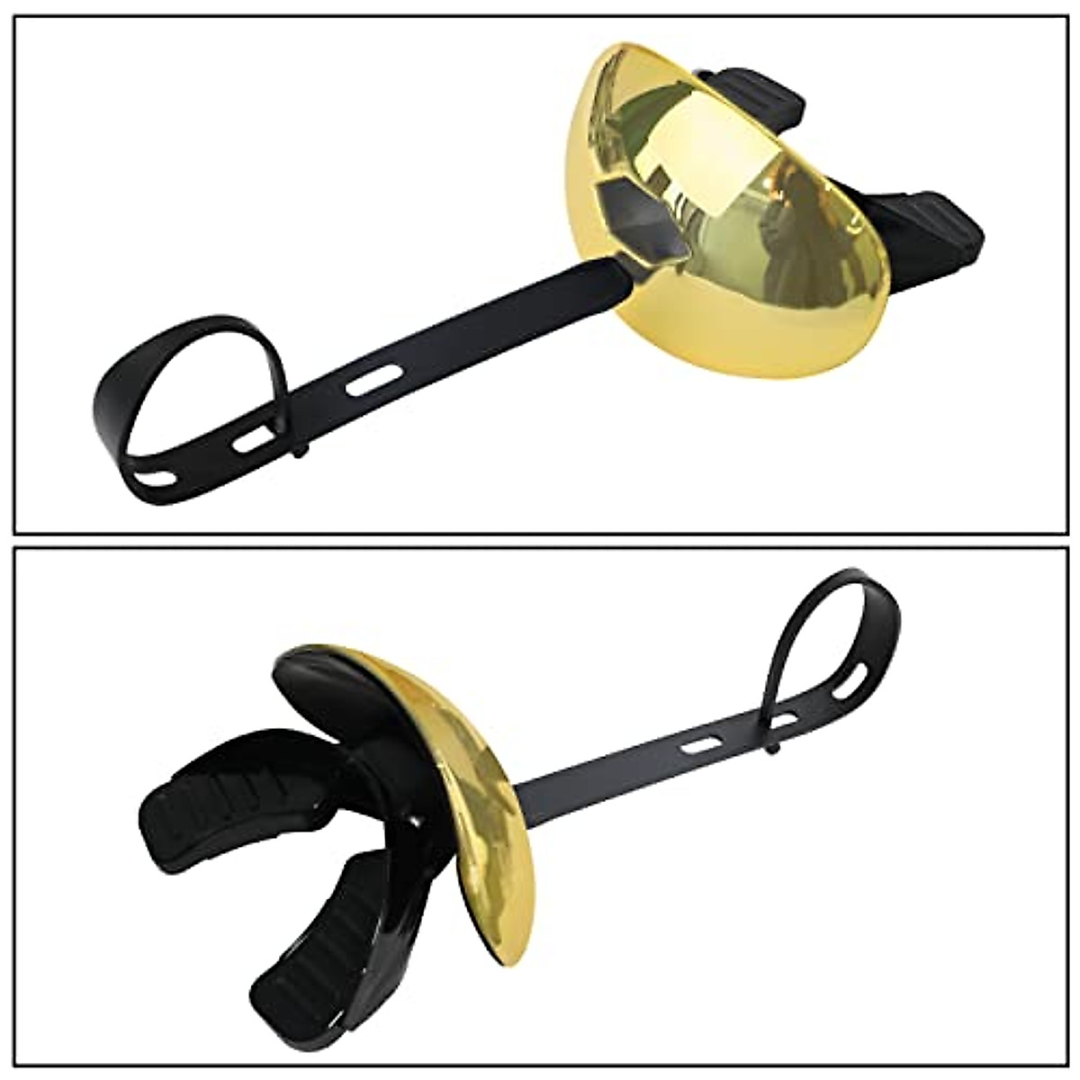 ZAKVOP Football Mouth Guard with Strap, Breathable Mouth Guard Football for Youth and Adults, Teeth and Lip Protector Guard Mouth Pieces Football (Chrome Gold)
