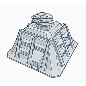 Quad Gun Turret Emplacement 6mm/8mm Terrain Compatible Epic, Adeptus Titanicus, Hex Maps