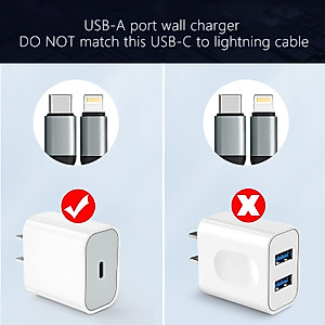 USB C to Lightning Cable, [Apple MFi Certified] 2 Pack 6FT 20W Fast Charging Syncing Cord Nylon Braided Compatible with iPhone 13/13 Pro Max/13 Mini/13 Pro/ 12/12Pro/12ProMax/11/11Pro/11Pro MAX/XS/XS