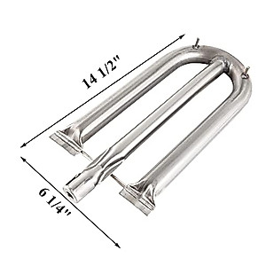 Votenli S1246C (3-Pack) 14.5" x 6.25" Stainless Steel Burner Replacement for American Outdoor Grill 24NB, 24NG, 24NP, 24PC, 30NB, 30PC, 36NB, 36PC