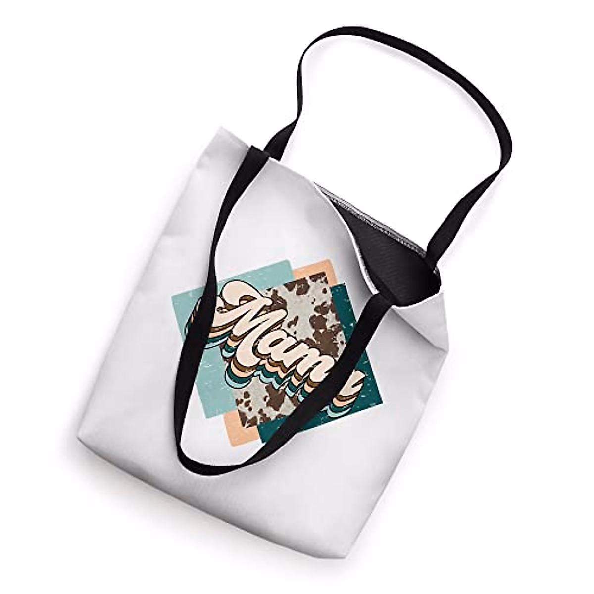 Western Country Boho Mama Cowhide Turquoise Western Mama Tote Bag
