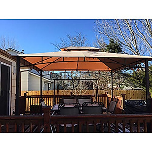 Garden Winds Replacement Canopy Top Cover for Casual Way Awning 10x12 Gazebo - RipLock 350