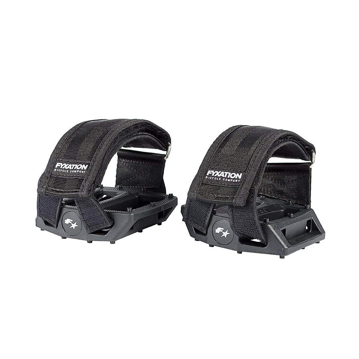 Fyxation Gates Pedal Strap Kit with Black Pedal and Black Straps, Standard