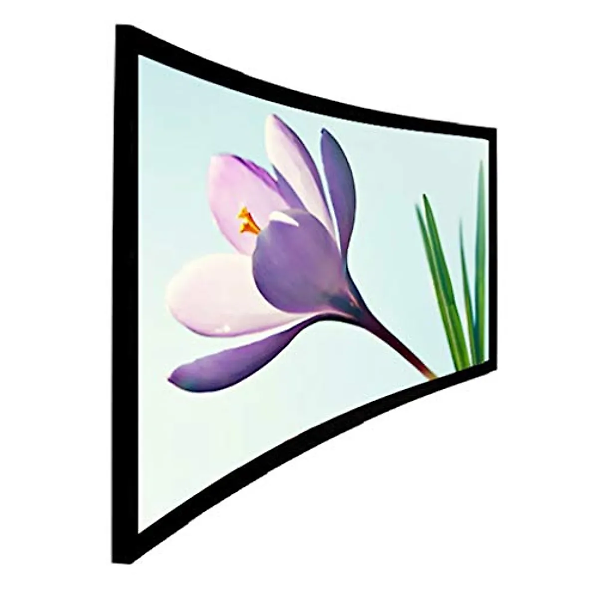 KJHD ZYZMH 4K 16:9 White Woven Acoustic Transparent Customize HD 3D Curved Fixed Frame Projector Screen for Home Cinema Projection Screen (Size : 200 inch)