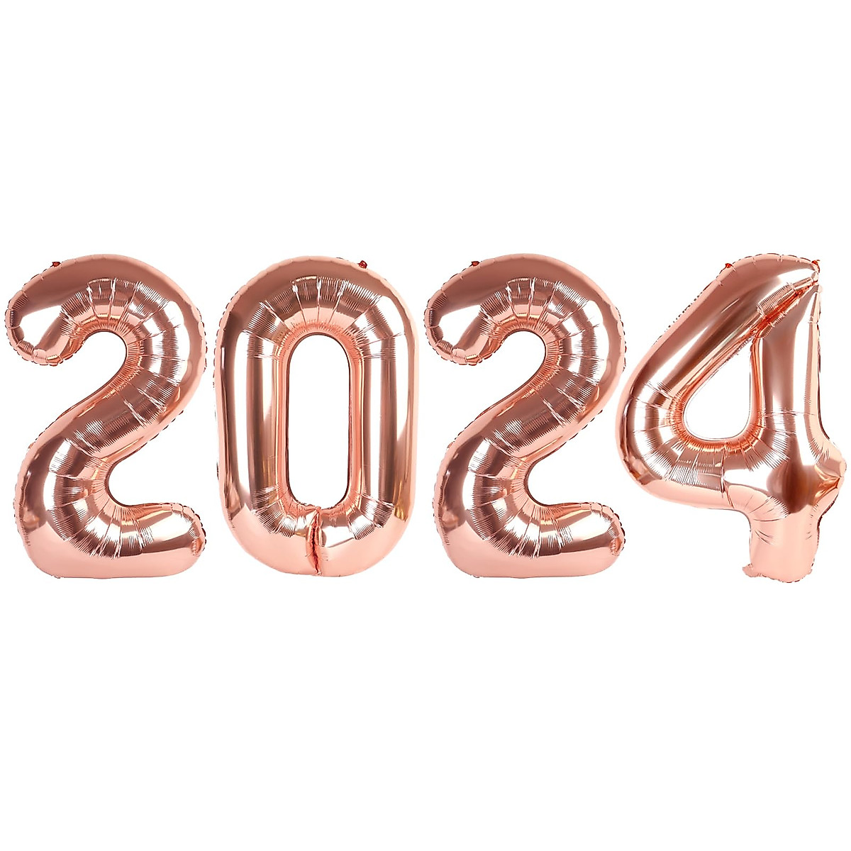 2024 New Years Decorations, 40 in 2024 Balloon Numbers, Nye Decorfor New Years Eve Party Supplies, Graduation Backdrop, Rose Gold