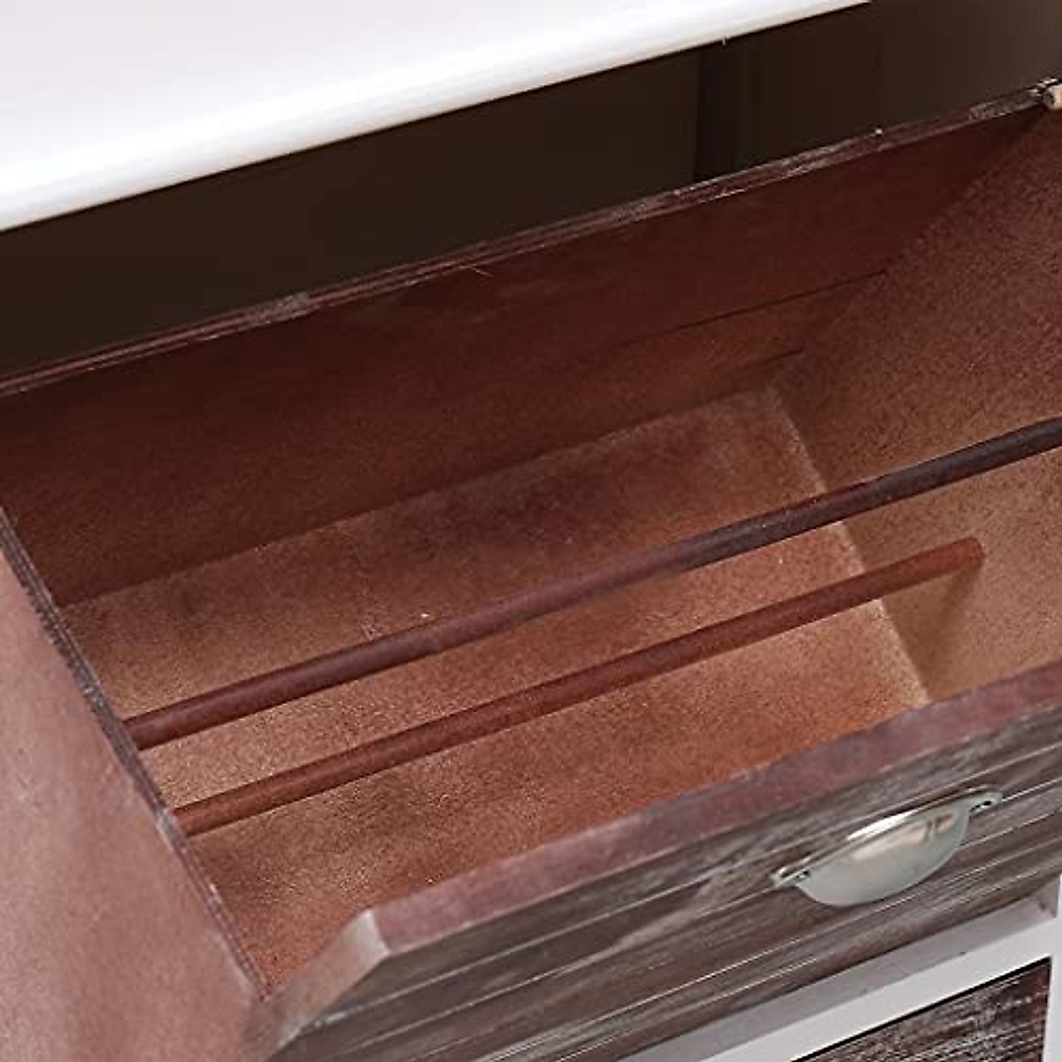 Shoe Cabinet Storage File Rack Organizer for Filing Kitchen Bathroom Toilet Pantry Corner Home Holder Shelf Outdoor Indoor Wall Garage Lock Brown 19.7"x11"x38.6" Paulownia Wood