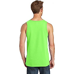 Port & Company Core Cotton Tank Top. PC54TT Neon Green