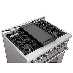 Thor Kitchen Cast Iron Griddle Plate, Double Burners Plate for Grilling, BBQ Plate on the Burner, Stove Top for THOR HRT/HRG Model Range Only, RG1032