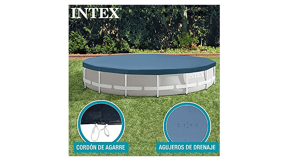 Intex 12' Frame Pool Cover - Durable & Affordable Pool Accessory