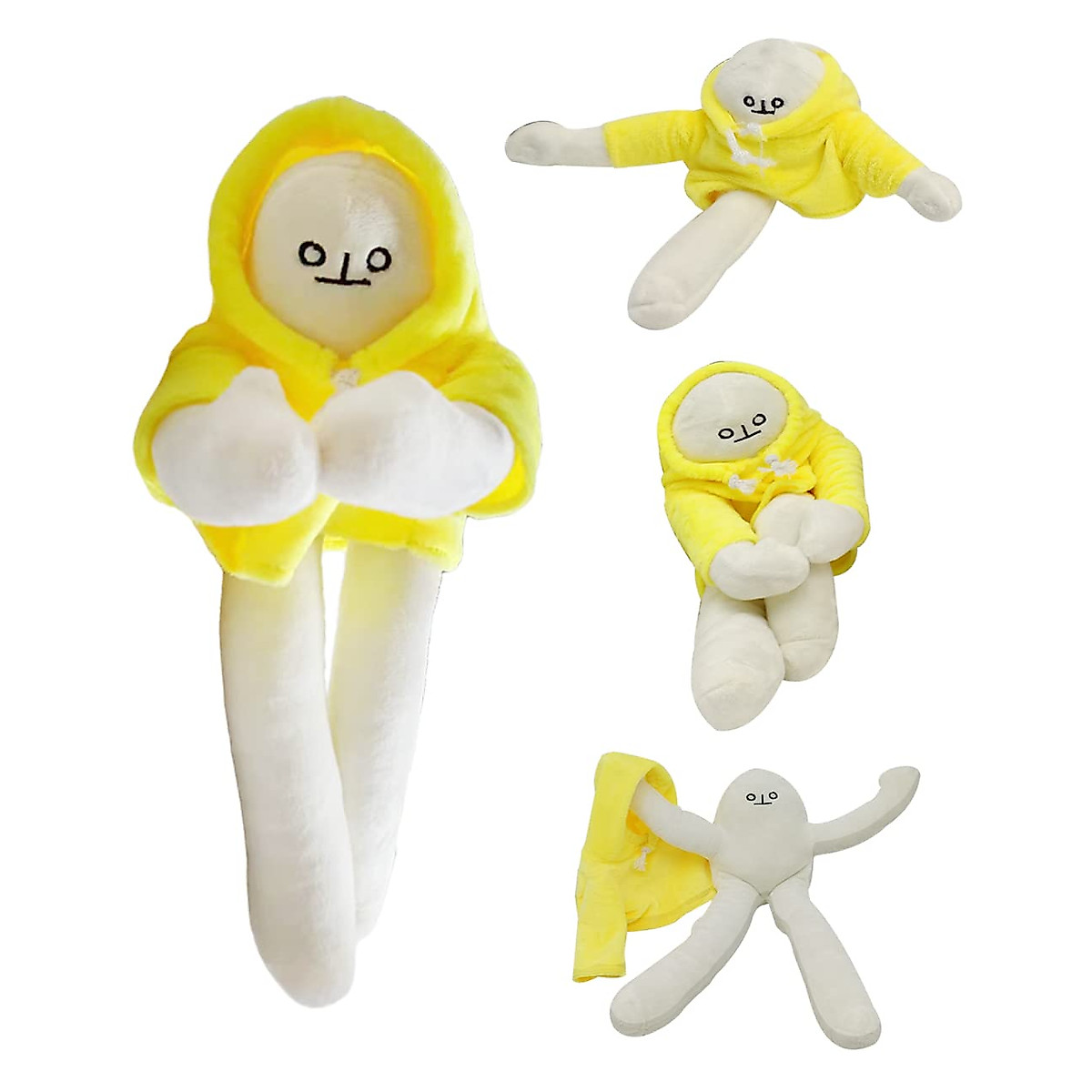 Kahopy Plush Toy Stuffed Doll with Magnet Pose Changeable Funny Doll Man Decompression Toy Birthday Party Festivals Gifts (7.5 in)