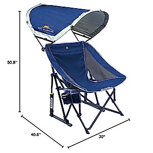 GCI Outdoor Pod Rocker Outdoor Rocking Chair with SunShade Canopy