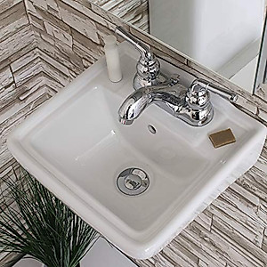 Small Wall Mount Bathroom Sink 12.4"x11" White