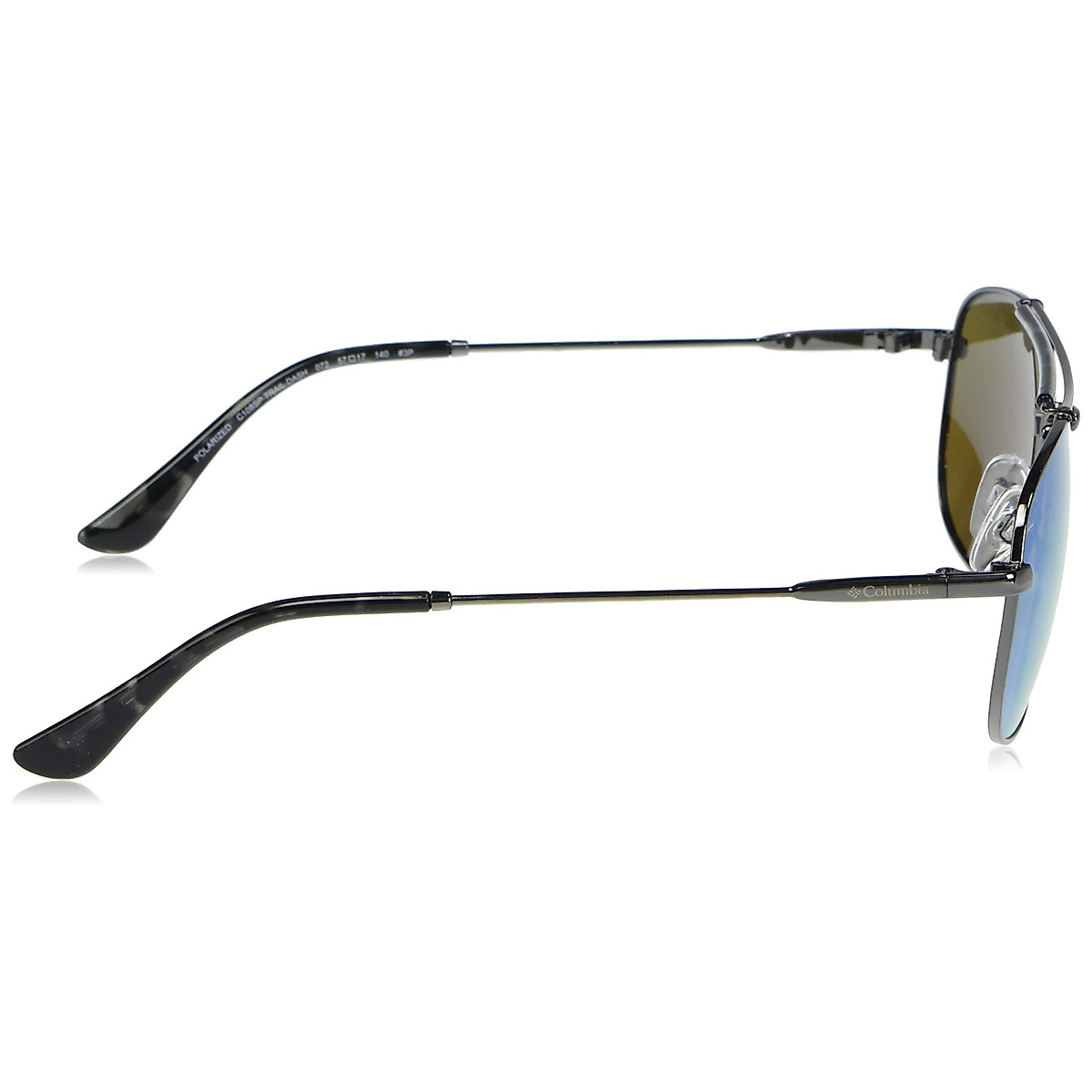 Columbia Womens Trail Dash Sunglasses, Gunmetal/Blue Flash Polarized, 50 Mm US