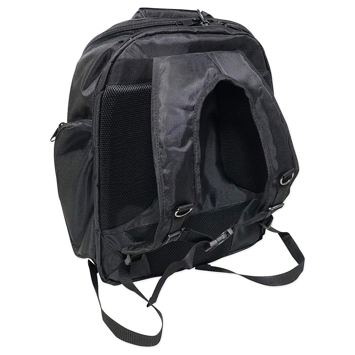 Rockville DJ Laptop/Gear Travel Backpack Bag w/ Headphone Compartment+Dividers, Black