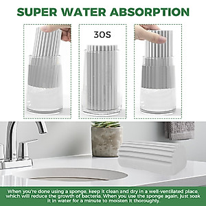 5 Pcs Damp Clean Duster Sponge, Dusters for Cleaning Blinds, Baseboard, Ceiling Fan Scrub Brush Magic Eraser Sponge Apartment Must Haves Household Cleaning Supplies Products Kitchen Gadgets（Grey）