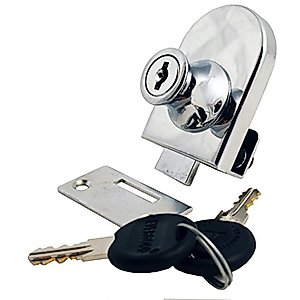 FJM Security 0240-KA, Single Glass Door Lock with Chrome Finish, Keyed Alike