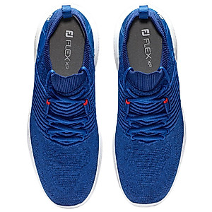 FootJoy Boy's Fj Flex Xp Junior Previous Season Style Golf Shoe, Blue, 2 Big Kid