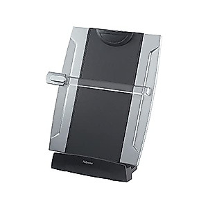 Fellowes 8033201 Office Suites Desktop Copyholder, Plastic, 150 Sheet Capacity, Black/Silver