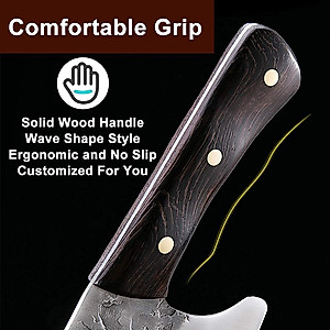 Vegetable and Meat Cleaver knife Full Tang Butcher Knife Kitchen Knife Set Chef Knife Pack