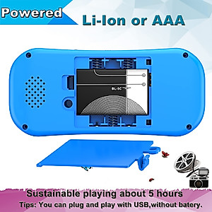 Beijue Retro Handheld Games for Kids Built in 218 Classic Old Style Electronic Game 2.5'' Screen 3.5MM Earphone Jack USB Rechargeable Portable Video Player Children Travel Holiday Entertain (Blue)