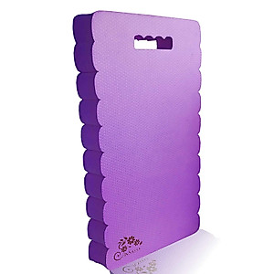 InSassy Garden Kneeler Pad - Kneeling Mat Gardening Baby Bath Work Yoga Exercise & Prayer - High Density Knee Pad, Purple (Largest & Thickest - 22 x 11 x 1 1/2 Inches)