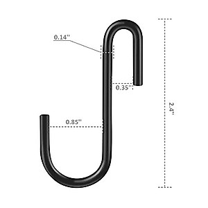 30PC Roontin S Hooks, Heavy Duty Hangers, Metal Iron Hanger S Hooks 30 Pack Black - for Hanging Pots and Pans, Coffee Mugs, Utensils, Clothes, Jeans, Towels in Kitchen and Closet Shelf