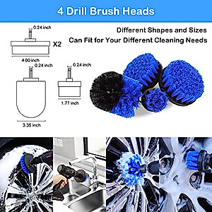 20Pcs Car Wheel Tire Detailing Brush Set,Car Detailing kit,Car Detailing Brushes,Auto Detailing Drill Brush Set,17" Long Handle Rim Wheel Brush,Tire Brush,Car Cleaning Kit for Wheels,Interior,Exterior