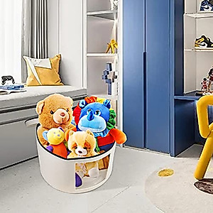 VanlonPro Large Hat Storage Box for Women & Men, 16" D x 10" H Hat Box Organizer，Foldable Round Travel Hat Boxes with Dustproof Lid, Stuffed Toy Storage Bin Bag