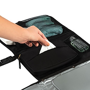 Best Portable Changing Pad for Smart Parents, Newly Design Wipe Pouch, Extra Storage, Fits Easily Into Diaper Bag, Large Detachable Padded Mat with Non-Skid Backing, Liquid Resistant Machine Washable