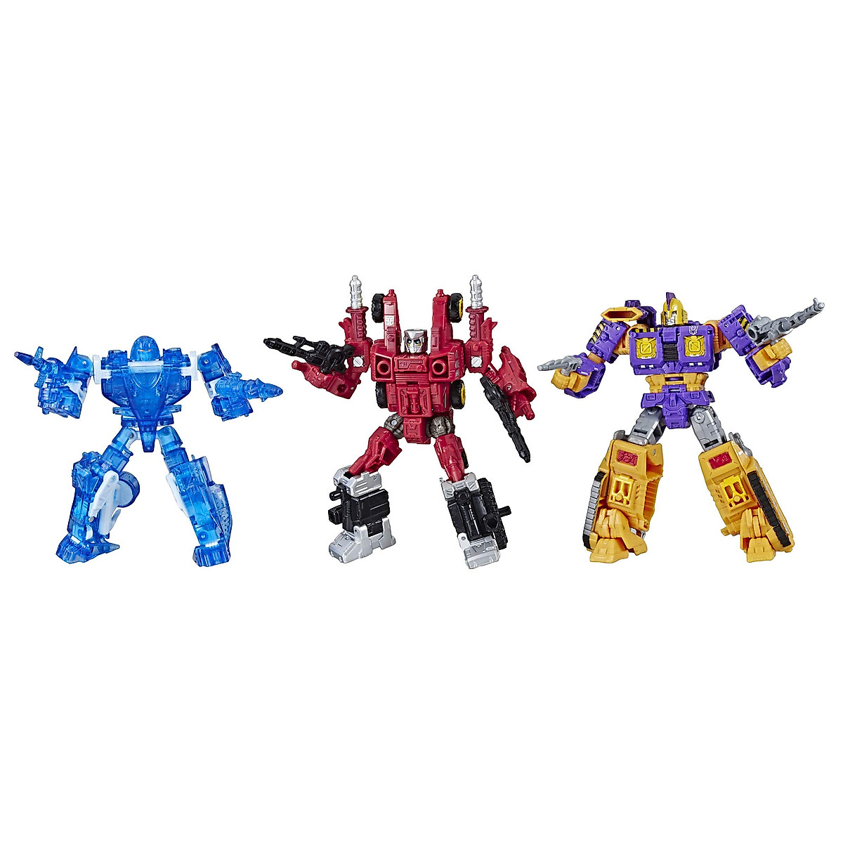Transformers Toys Generations War for Cybertron Deluxe Fan-Vote Battle 3 Pack with Holo Mirage, Powerdasher Aragon and Decepticon Impactor (Amazon Exclusive) Brown