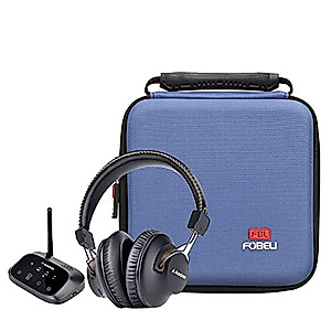 FBLFOBELI Hard Headphones Case Compatible with Avantree HT5009 40Hrs Wireless Bluetooth Headphones, EVA Shockproof Waterproof Travel Portable Storage Bag (Case Only)