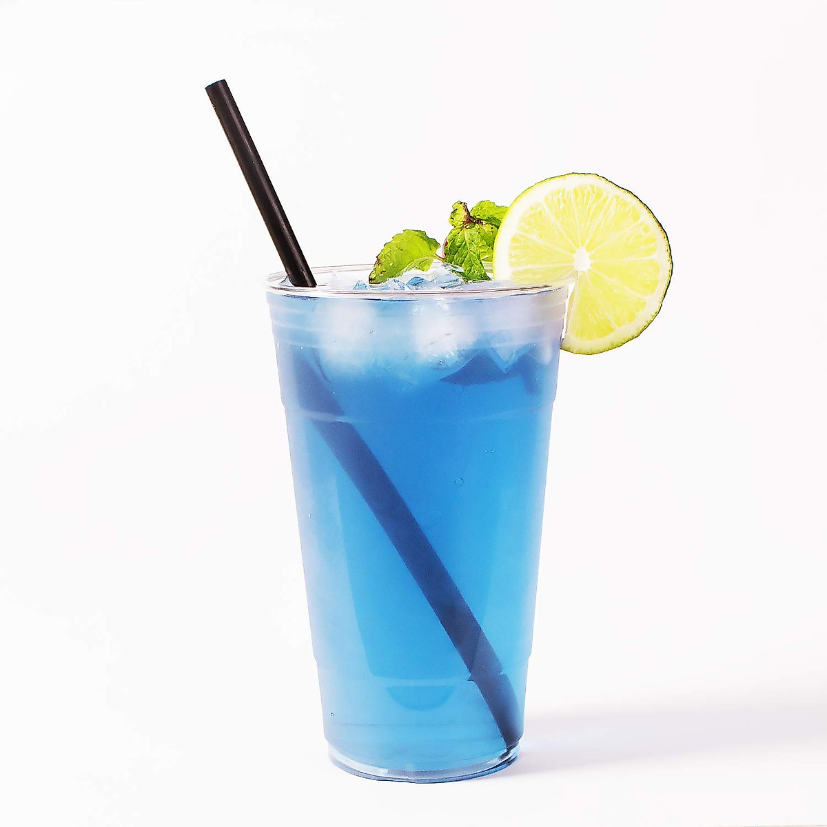 Karat C9075 (Black) 9" Giant Straws (8mm Diameter), Paper-Wrapped, Solid Black, 1-(Pack) (Pack of 2500)