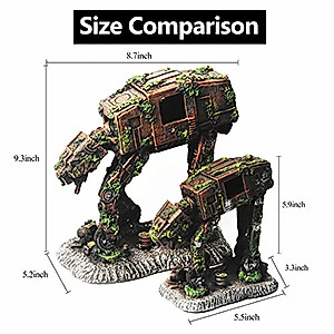 fazhongfa Aquarium Ornament Robot Dog Cool Walking Land Fish Tank Decorations for Betta Toys Small and Medium Fish Accessories Decor